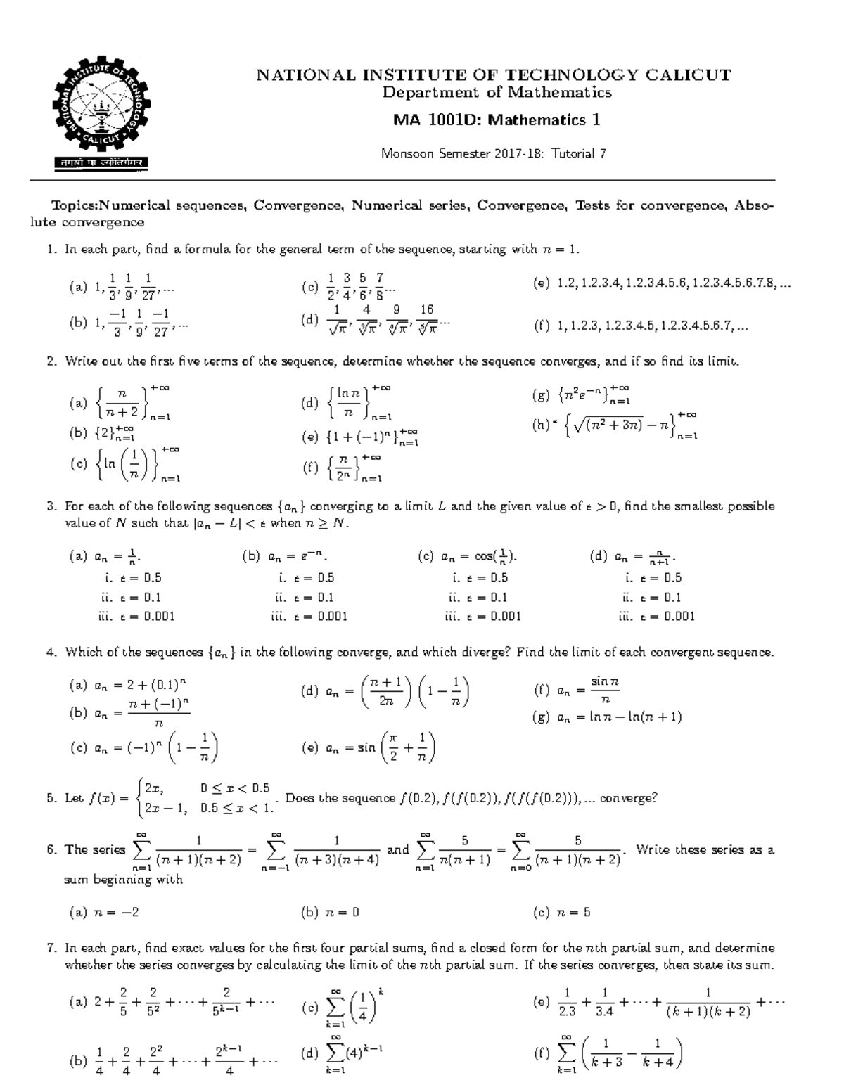 Maths Tutorial 7 - Engineering mathematics is a branch of applied ...