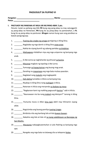 LONG QUIZ - Assessment Test for your students. - LONG QUIZ (MATHEMATICS ...