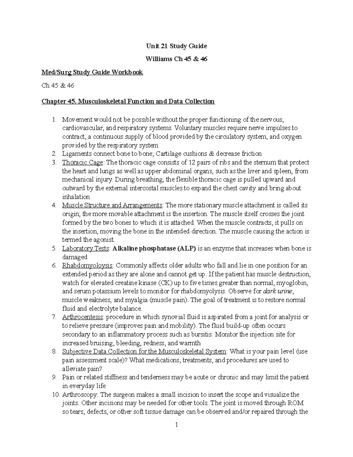 Unit 21 Study Guide - LPN NOTES - Unit 21 Study Guide Williams Ch 45 ...