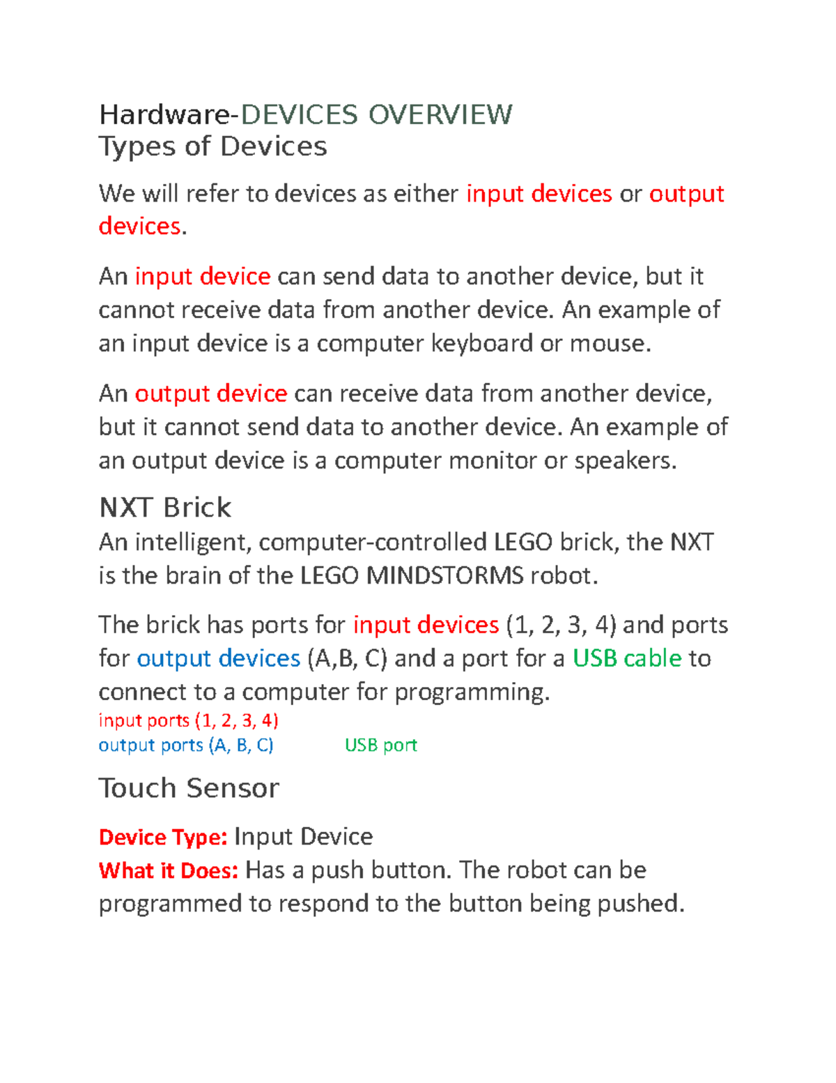 Hardware computers - intro to cmputers - Hardware-DEVICES OVERVIEW ...
