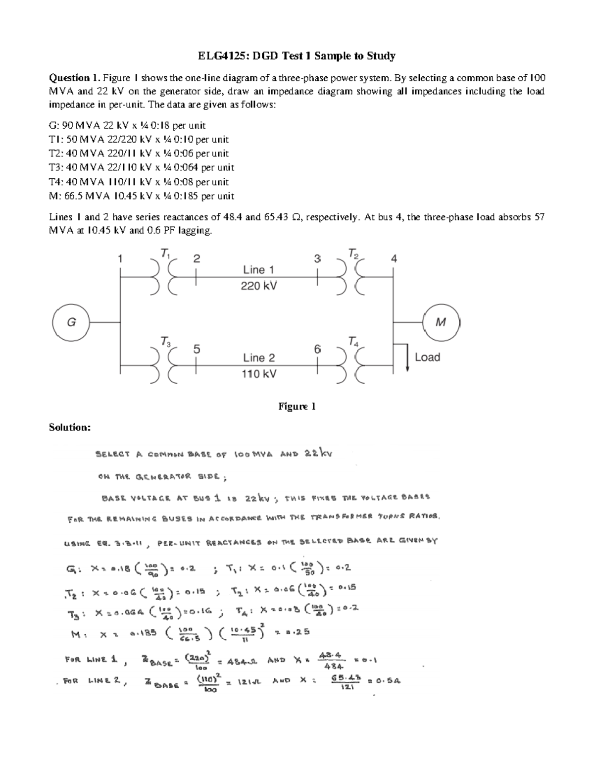 ELG4125 Test1Preparation - ELG4125: DGD Test 1 Sample to Study Question ...