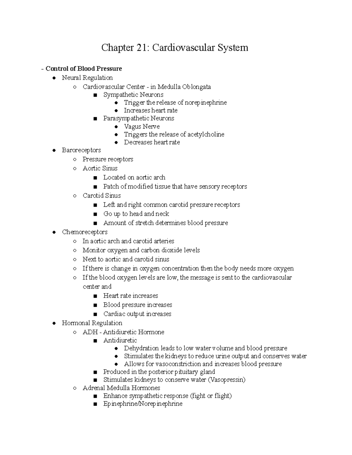 Cardiovascular System (Continued) - Anatomy and Physiology - Chapter 21 ...