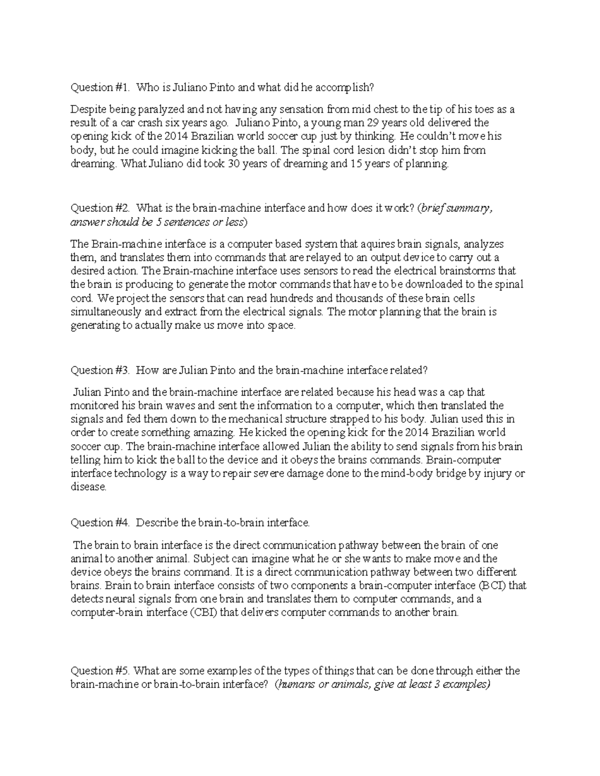 Cgsc 170 hw 1 revised - Warning: TT: undefined function: 32 Question #1. Who is Juliano Pinto ...