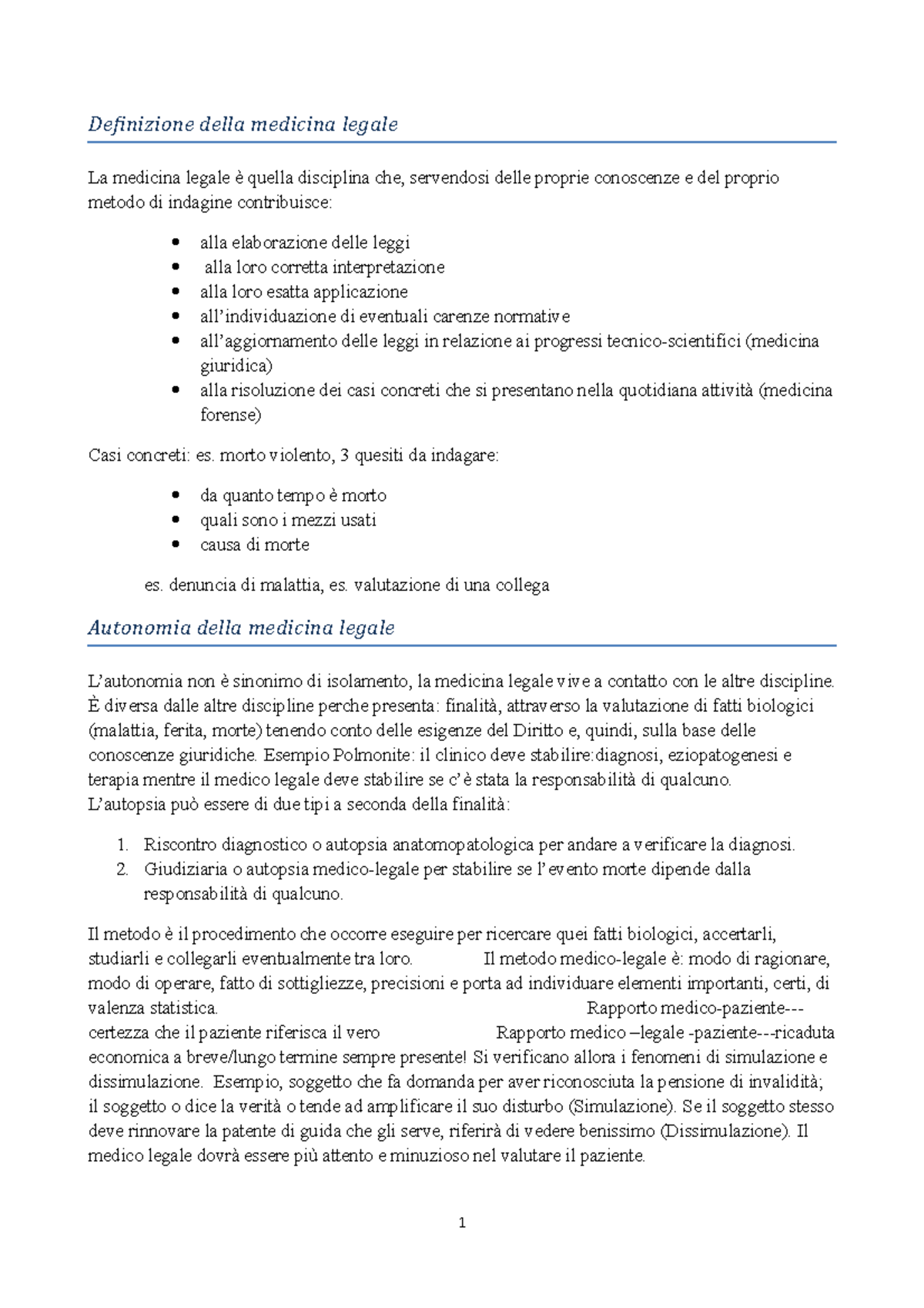 Appunti + slides di Medicina Legale - Definizione della medicina legale ...