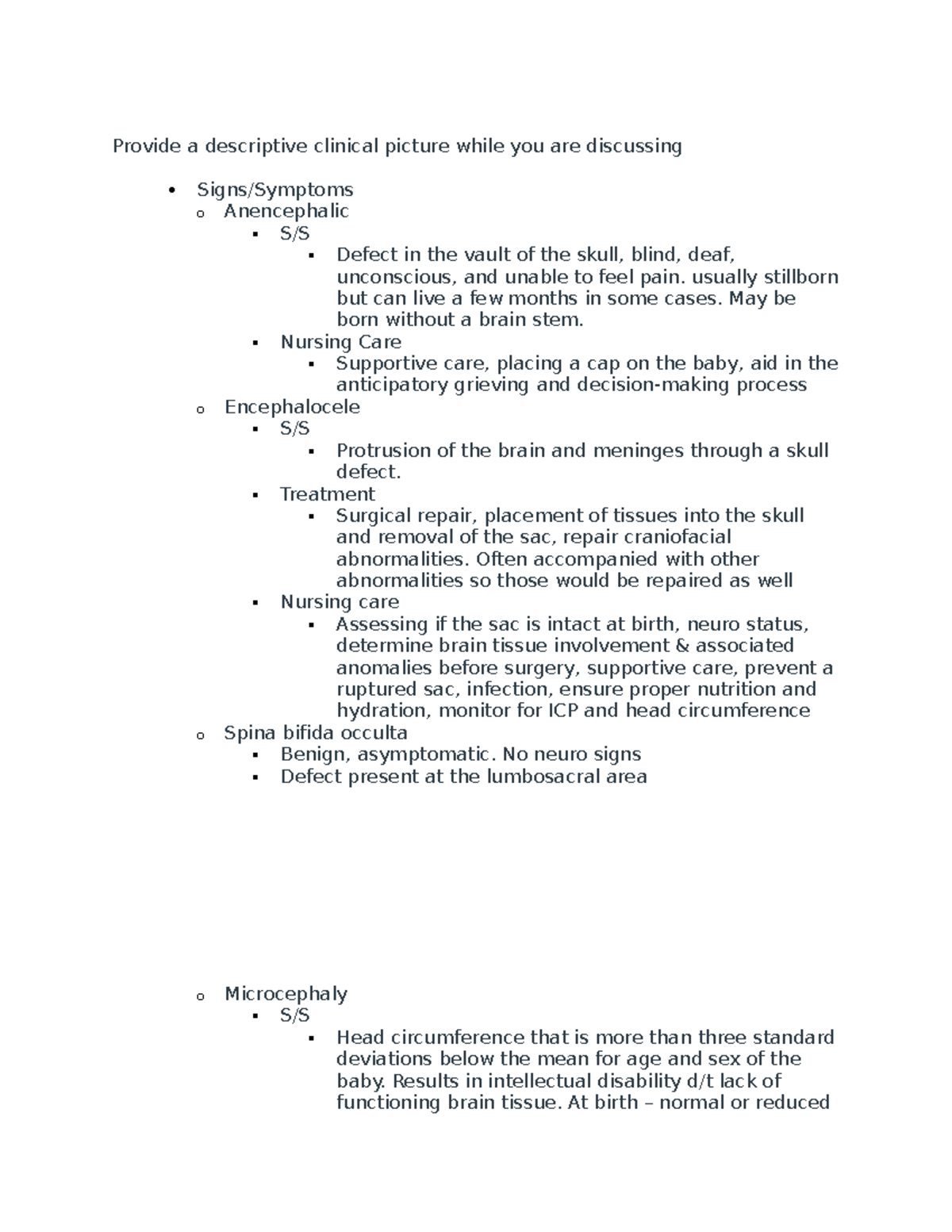 Neural Tube Defects Ntd Medchrome
