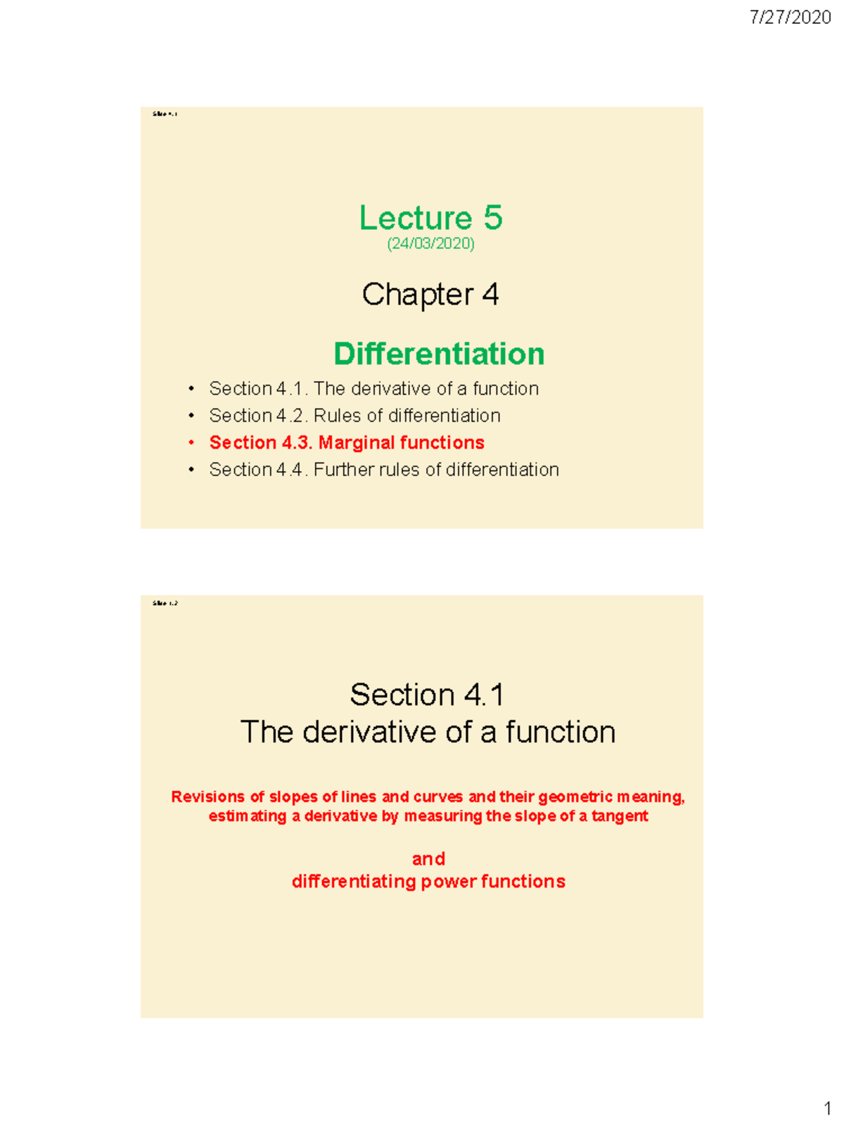 Lecture 5Lecture 2 Mathematics - Jacques, Mathematics for Economics and Business, 7th edition ...