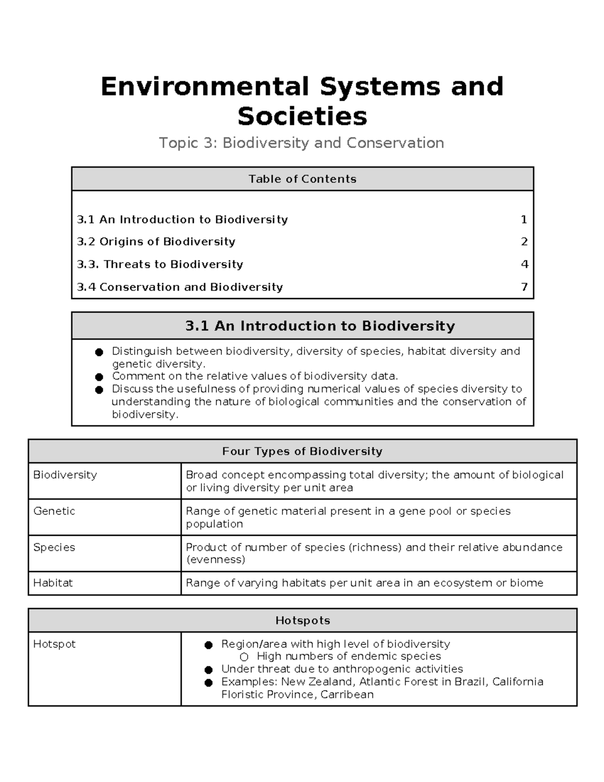 3. Biodiversity and Conservation - Environmental Systems and Societies ...