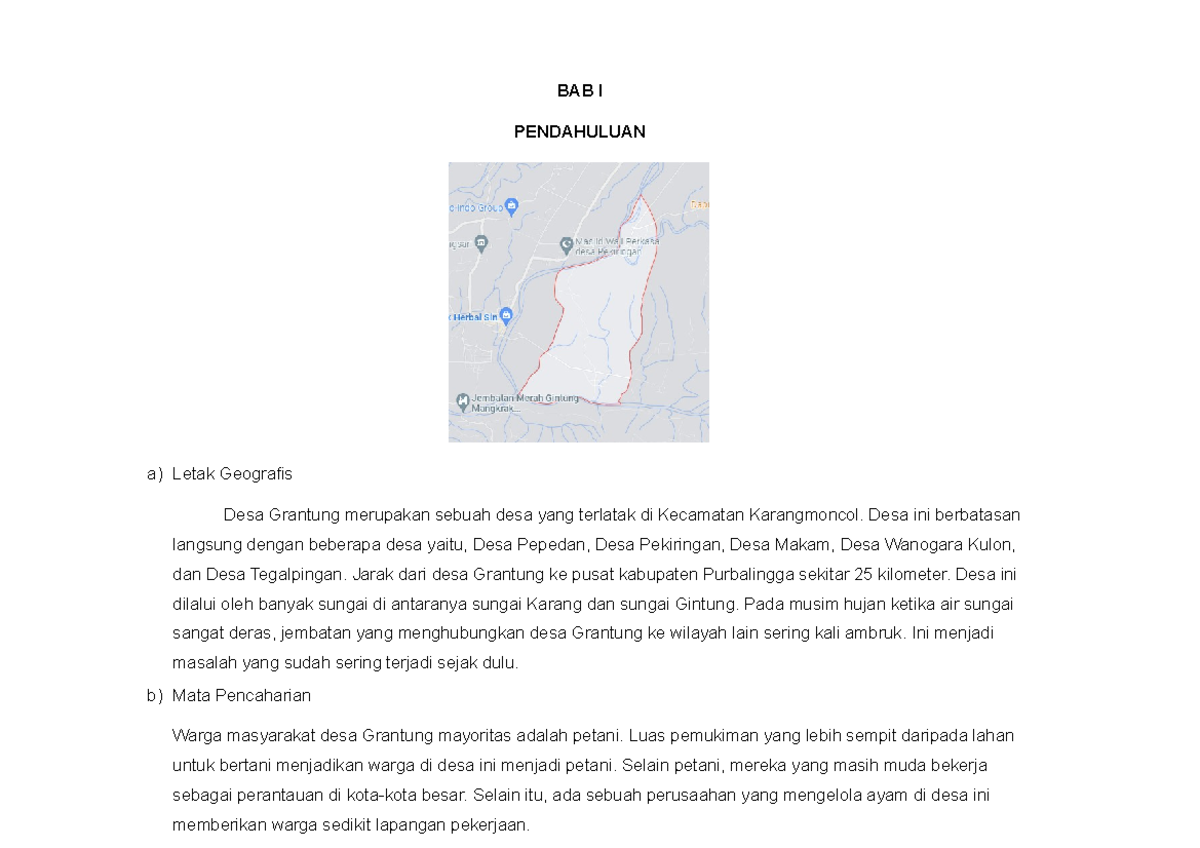 Artikel Laporan KKN BMC 2 - BAB I PENDAHULUAN a) Letak Geografis Desa ...