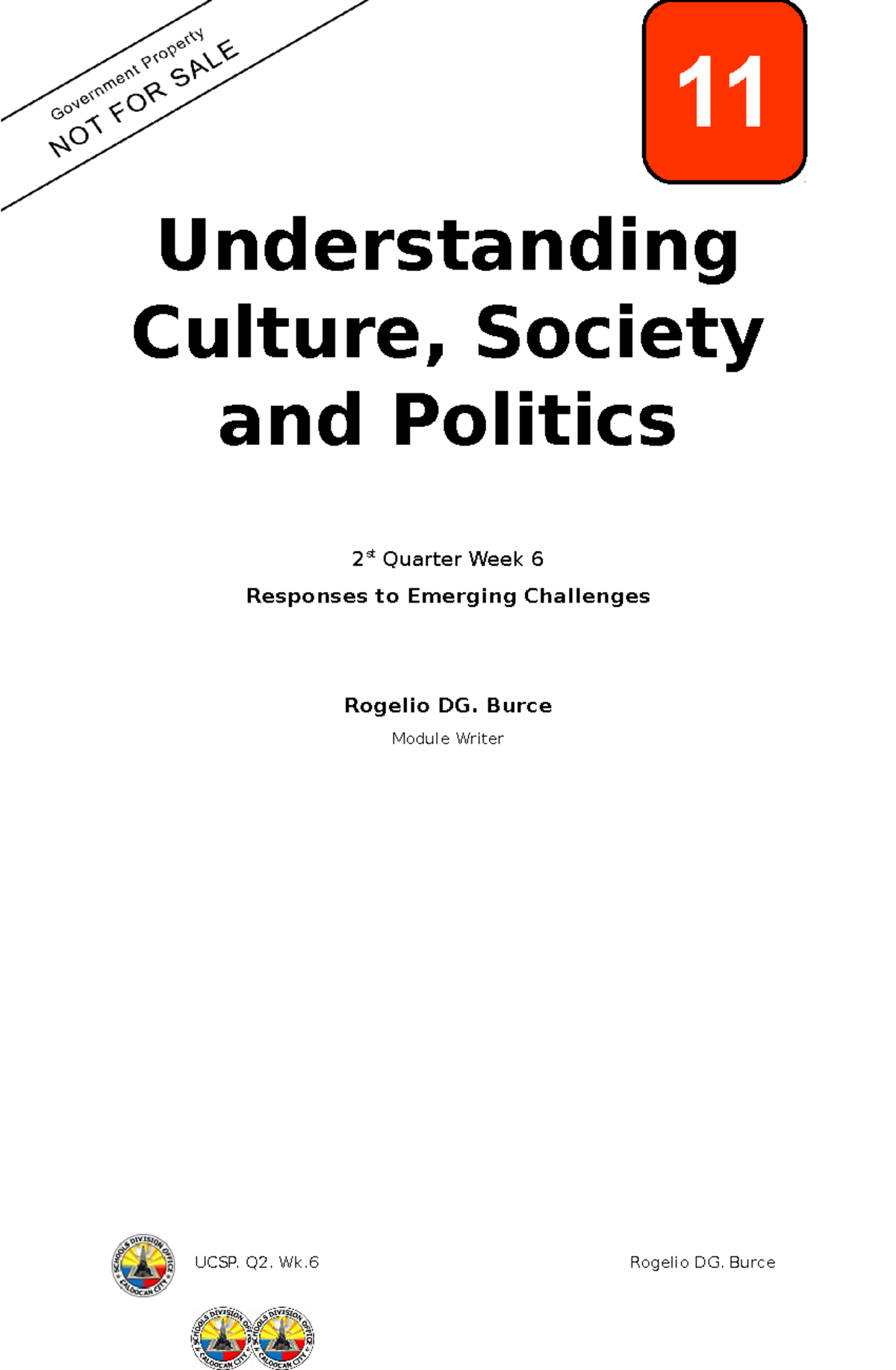 ADM Ucspq 2 WEEK 6 Responses to Emerging Challenges - Understanding ...