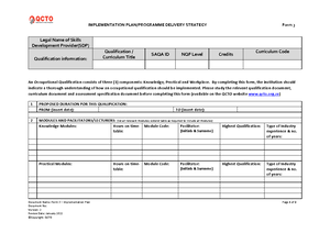 Form 5 - Evaluation TOOL FOR Programme Delivery Readiness - Document ...