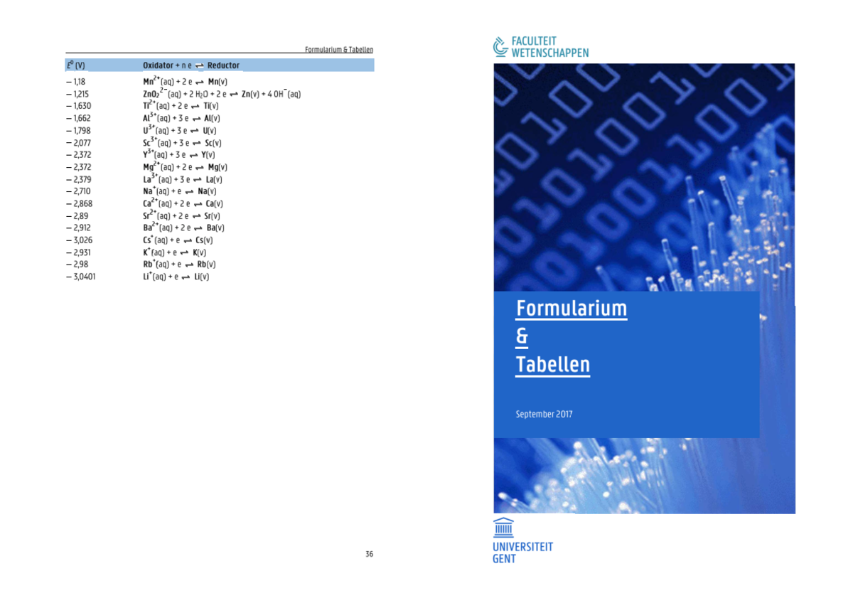 chemie ex formulier ...