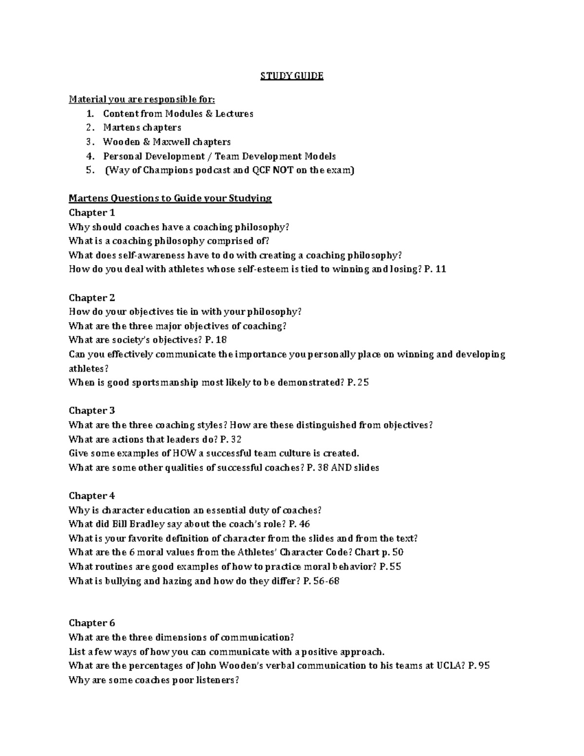 APSM 2340 Study Guide - STUDY GUIDE Material you are responsible for: 1 ...