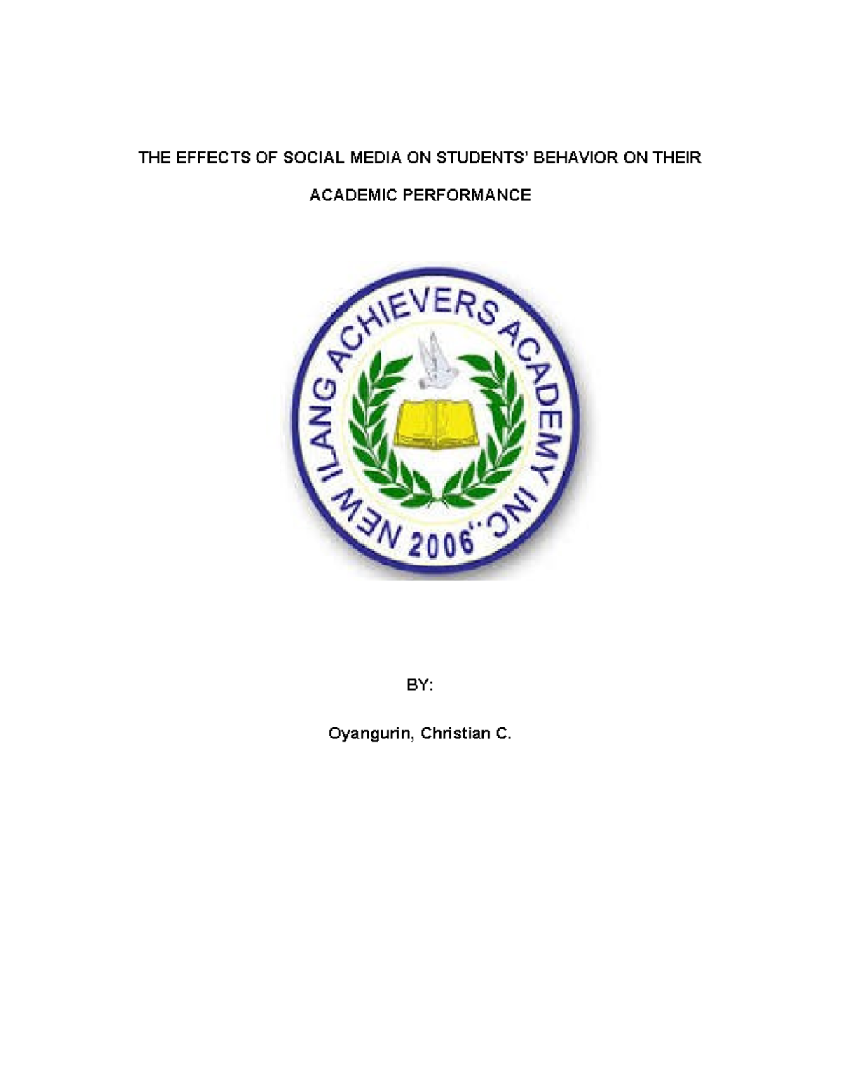 THE Effects OF Social Media ON Students’ Behavior ON Their Academic ...