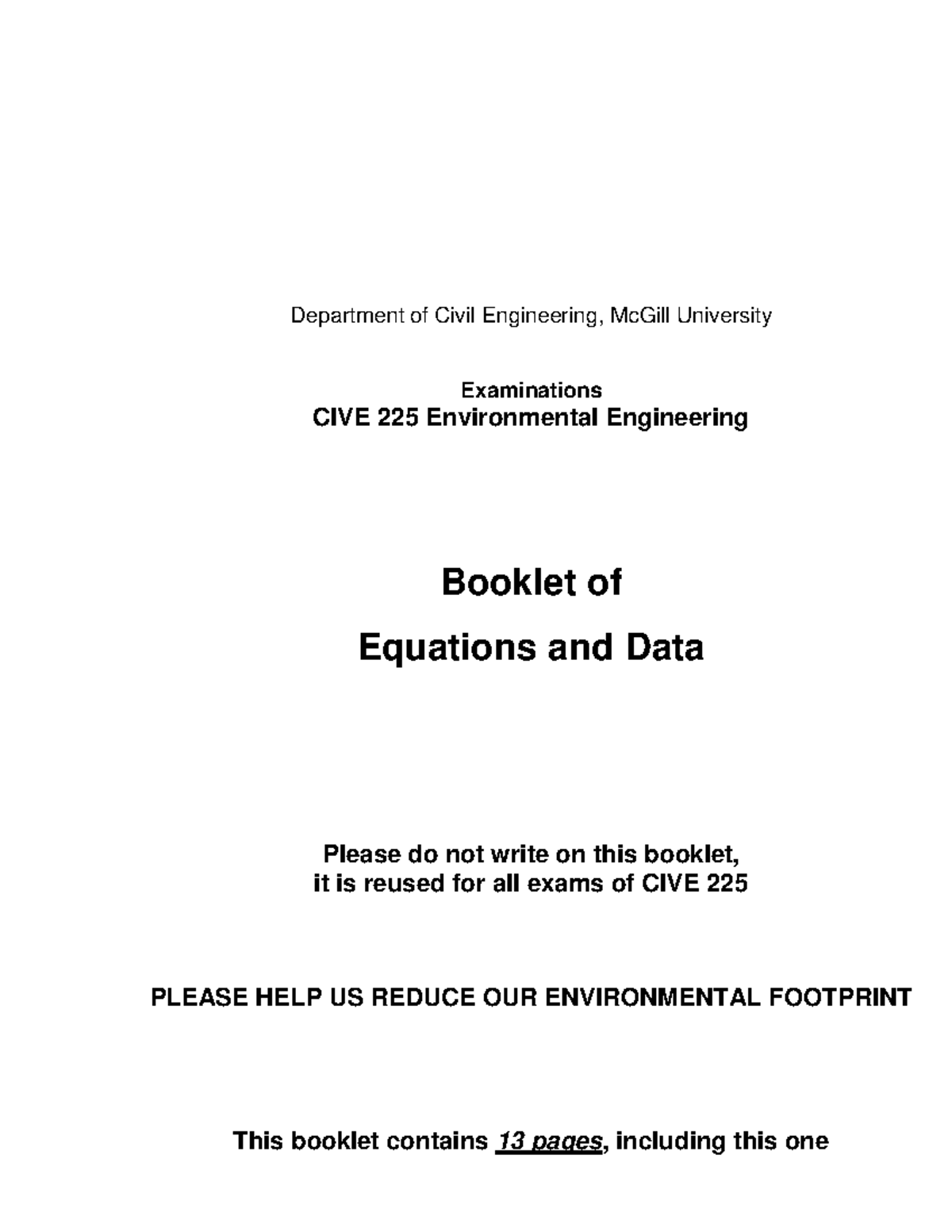 2023 CIVE 225 Universal Exam Equation Book - Department of Civil ...