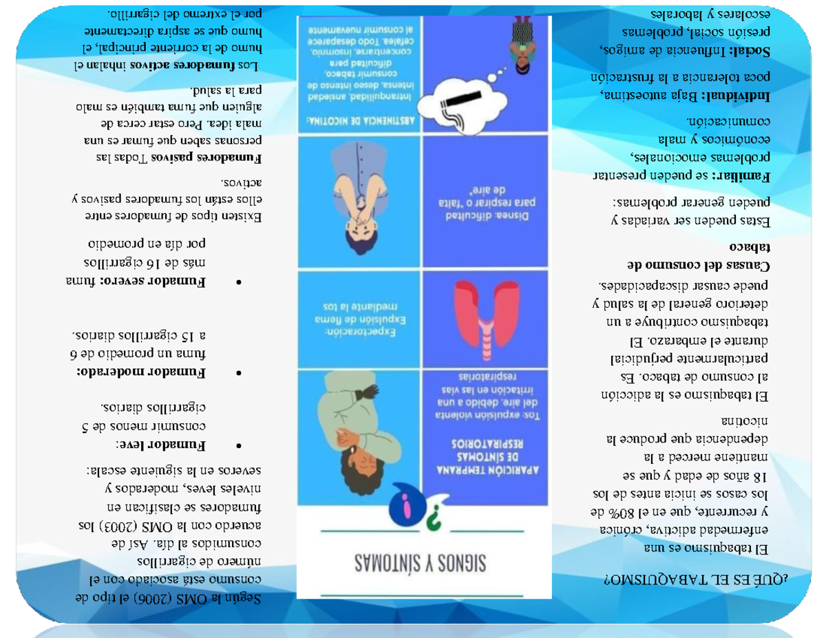 Triptico Tabaco Final - Material que puede orientar o dar un ejemplo de ...