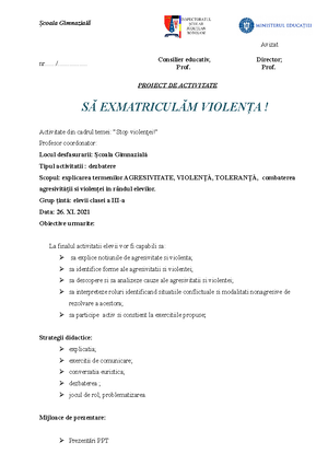 Model Proiect DE Cercetare - Universitatea „Ștefan cel Mare”, Suceava ...