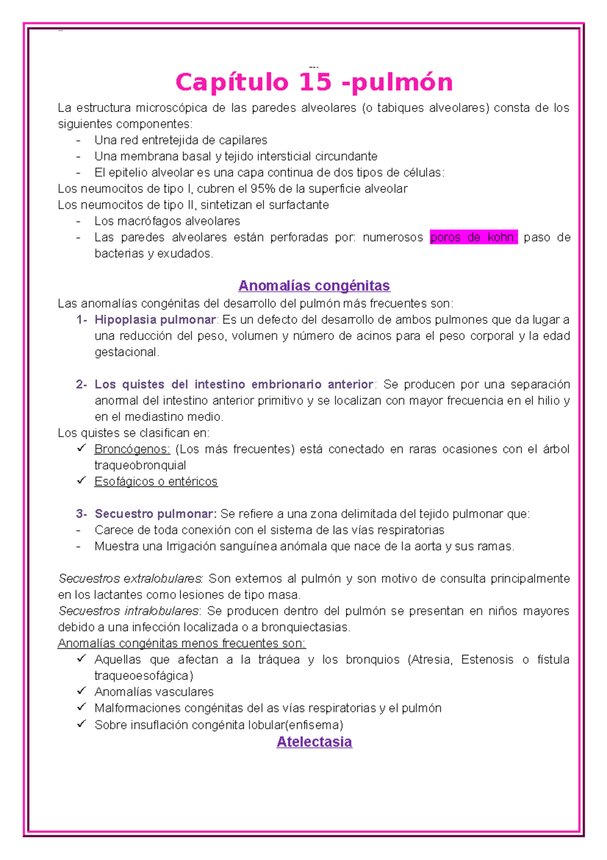 Capitulo-15-pulmon - JBJHBHGVGVGF - lOMoARcPSD| Capítulo 15 -pulmón La ...