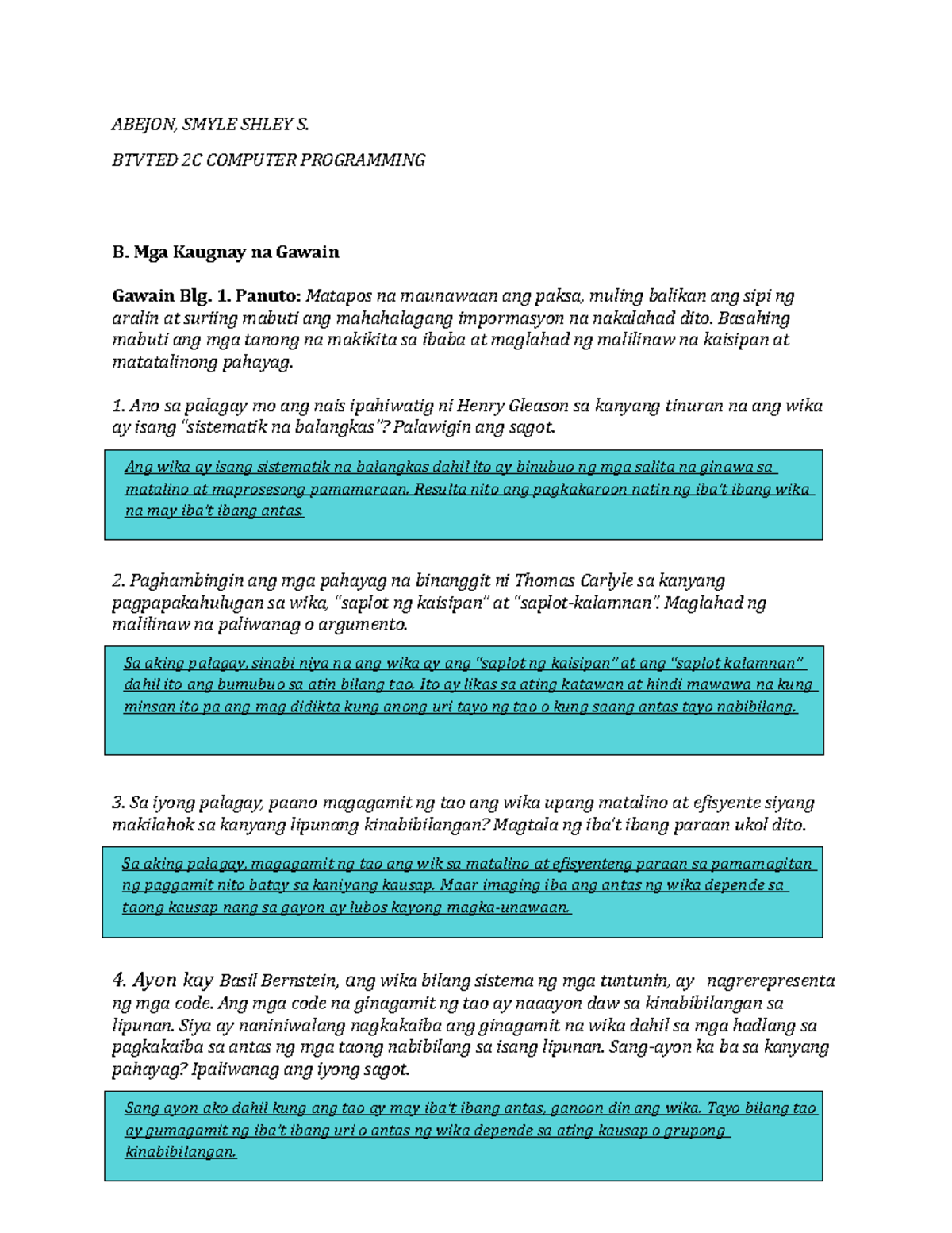 Komfil Modyul Blg. 2 Abejon, Smyle Ashley S - ABEJON, SMYLE SHLEY S ...