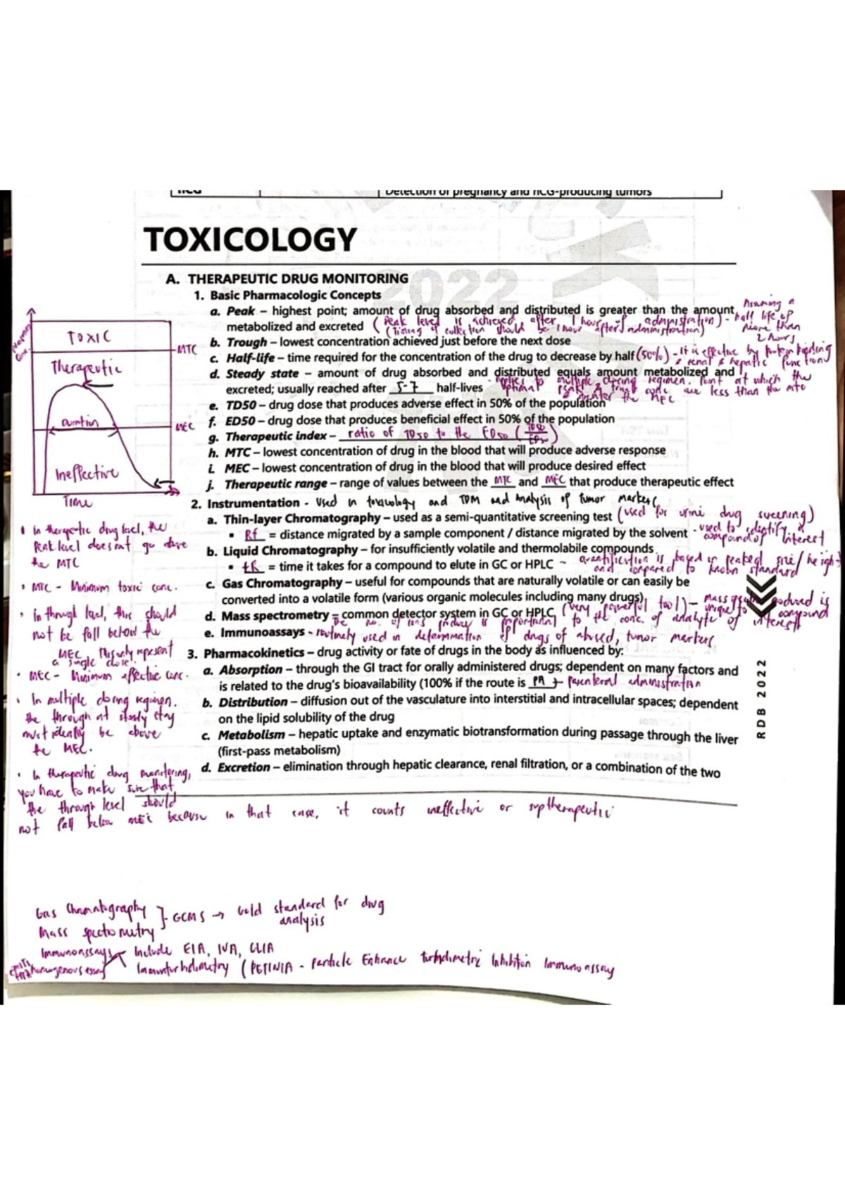 Toxicology - MLS - Medical Technology - Studocu