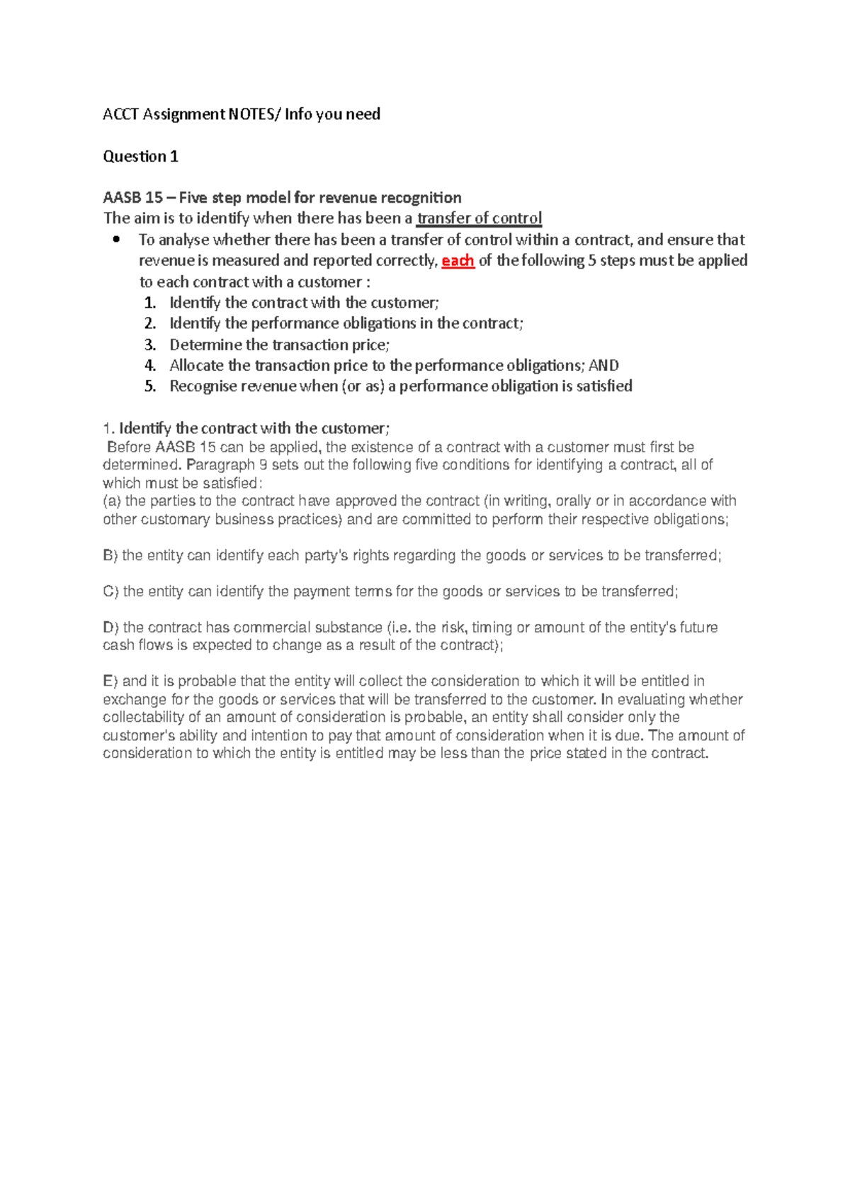 ACCT Assignment Notes- entire course - ACCT Assignment NOTES/ Info you ...