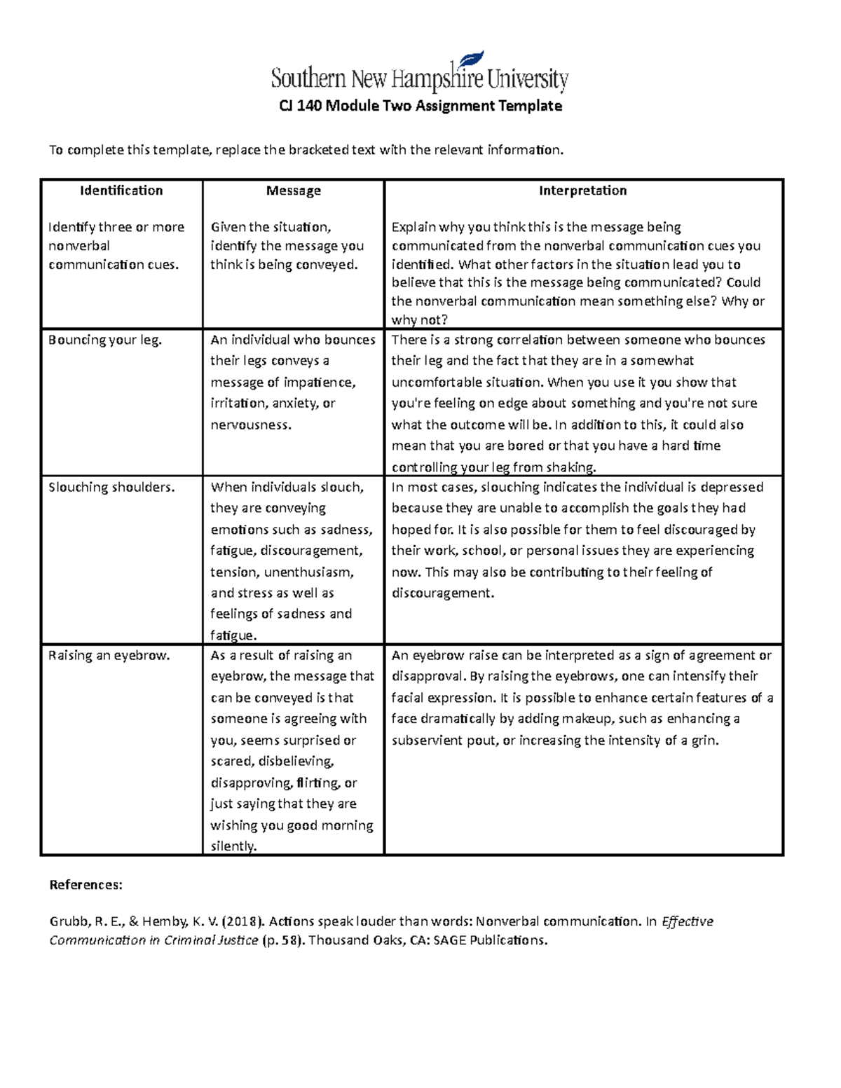 CJ-140 2-3 - In Module One, you learned about different communication ...