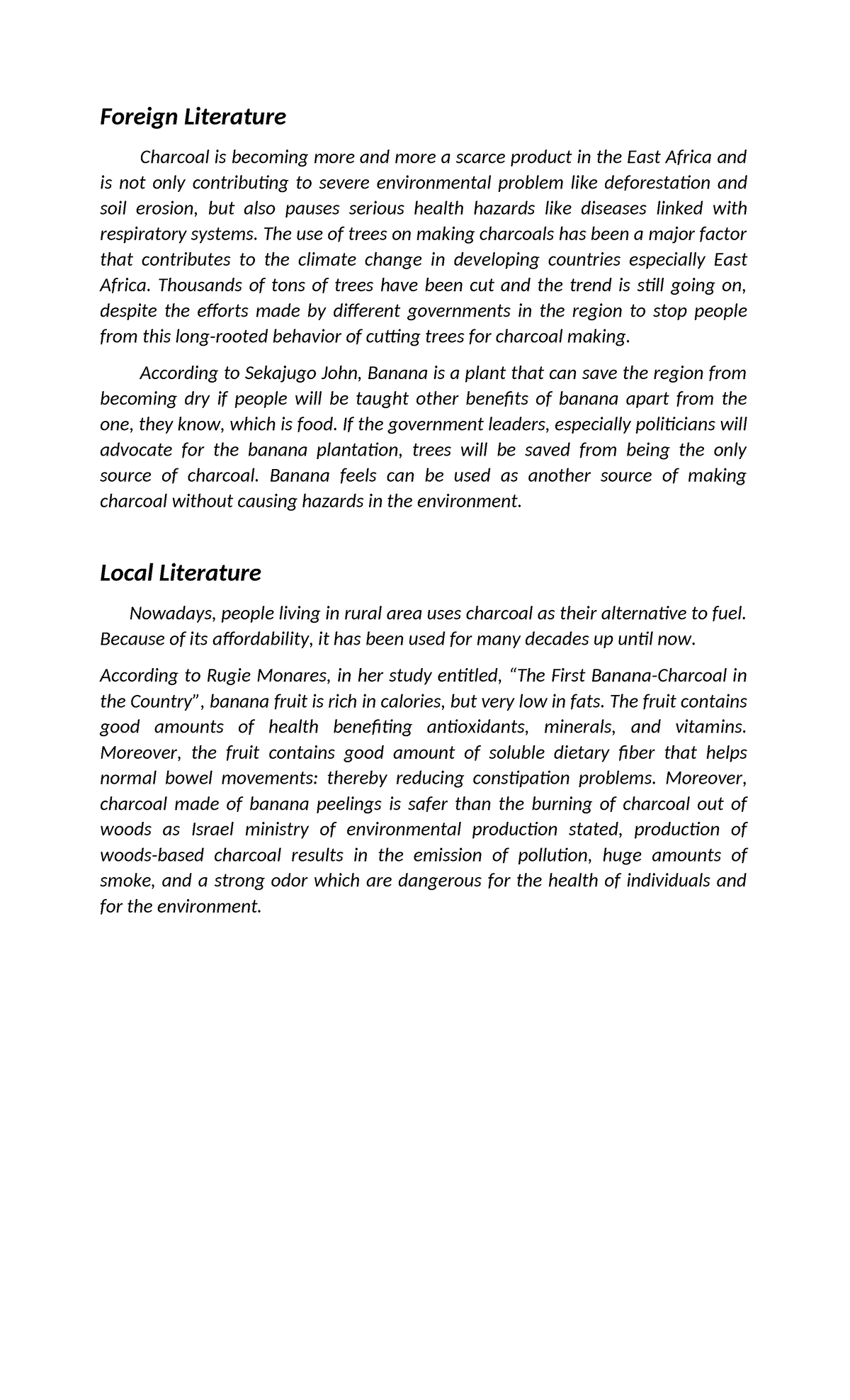 Foreign Literature - NONE - Foreign Literature Charcoal is becoming ...