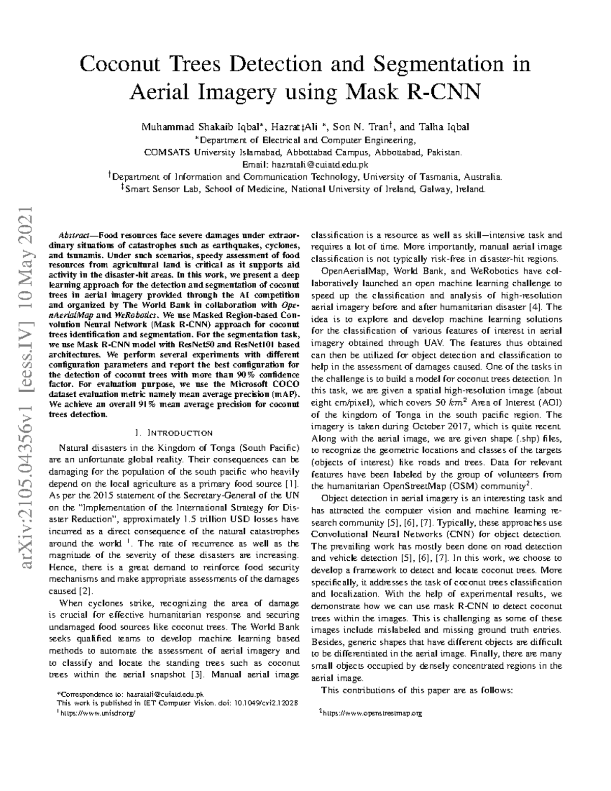 Team 20 - sowmya - Coconut Trees Detection and Segmentation in Aerial Imagery using Mask R-CNN ...