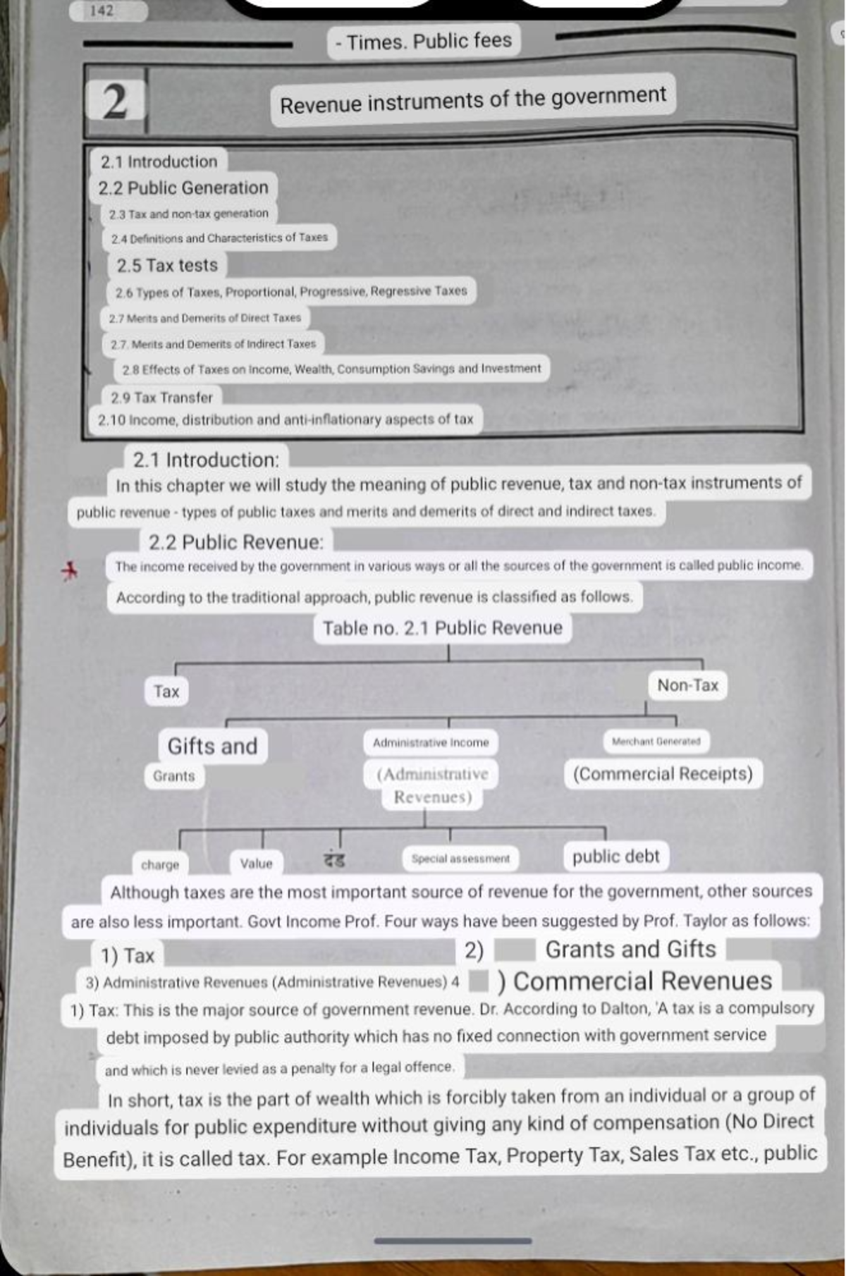 Sy bcom economic chapter 2 - 142 Times. Public fees 2 Revenue ...
