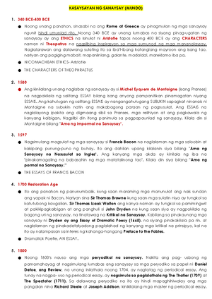 Filipino subject - BSE Filipino - zz - Studocu