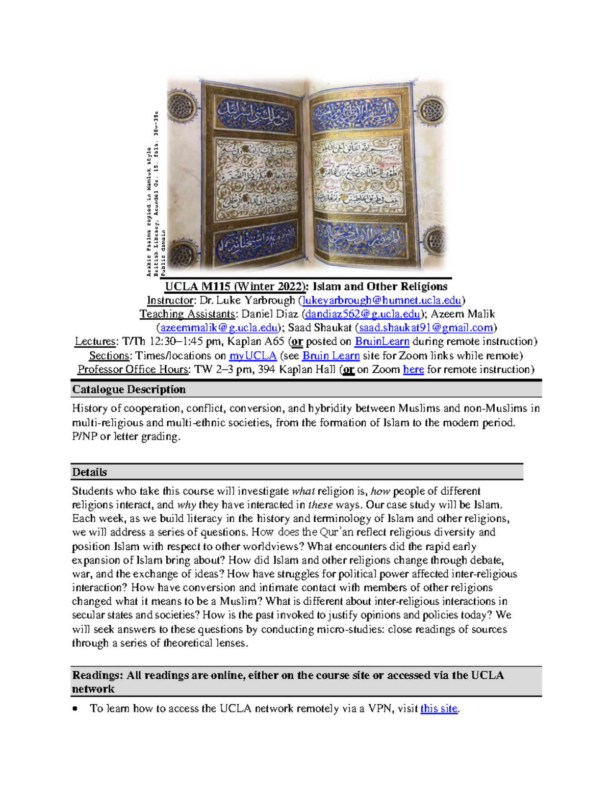 Western Islamic Art - Professor London - Midterm - UCLA M115 (Winter ...