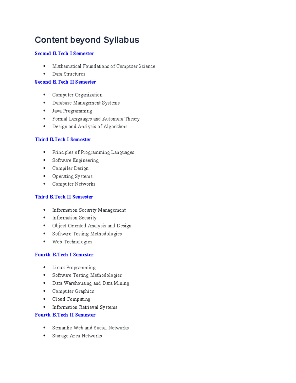 DATA OF Content beyond Syllabus - Content beyond Syllabus Second B I Semester Mathematical - Studocu