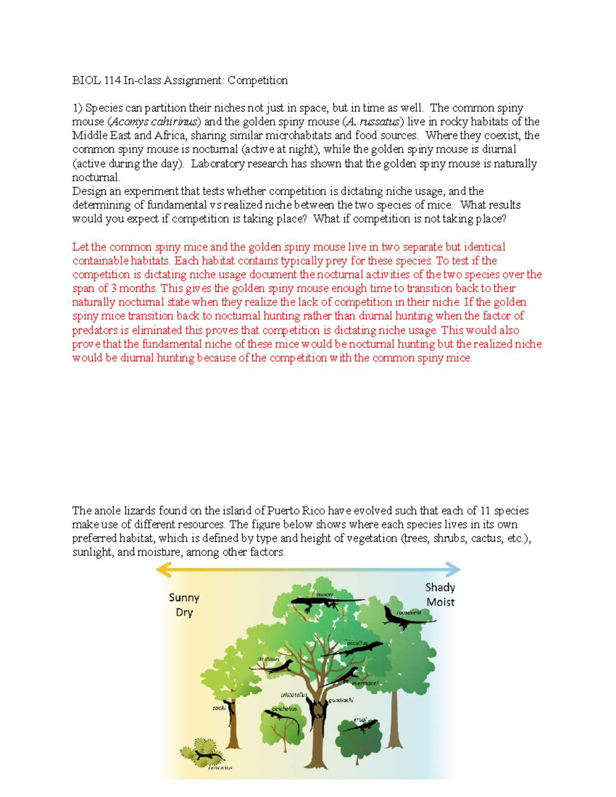 4-12 in-class worksheet - Competition - BIOL 114 In-class Assignment ...