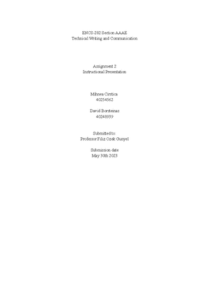 Assessment Rubric - Instructional Presentation - ENCS 282 - Rubric for Grading Instructional ...