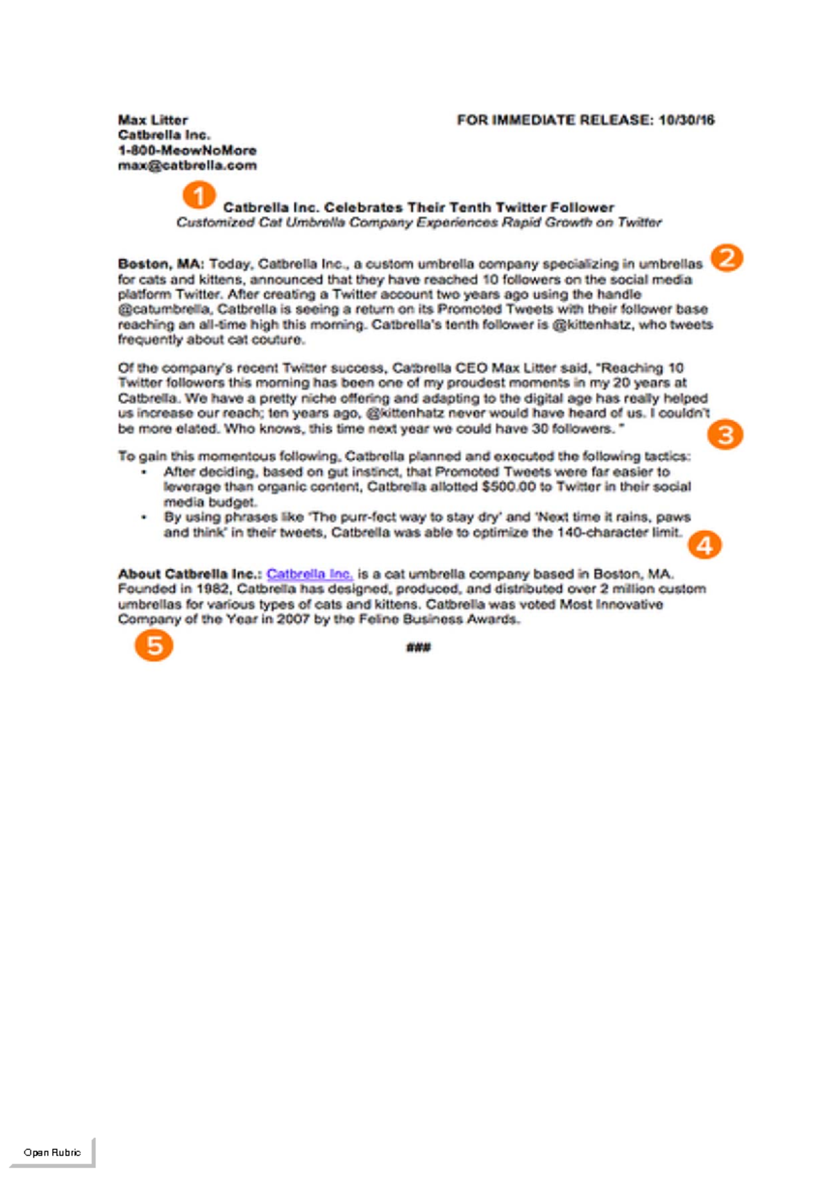 Press Release Example-1 - ENG1501 - Studocu