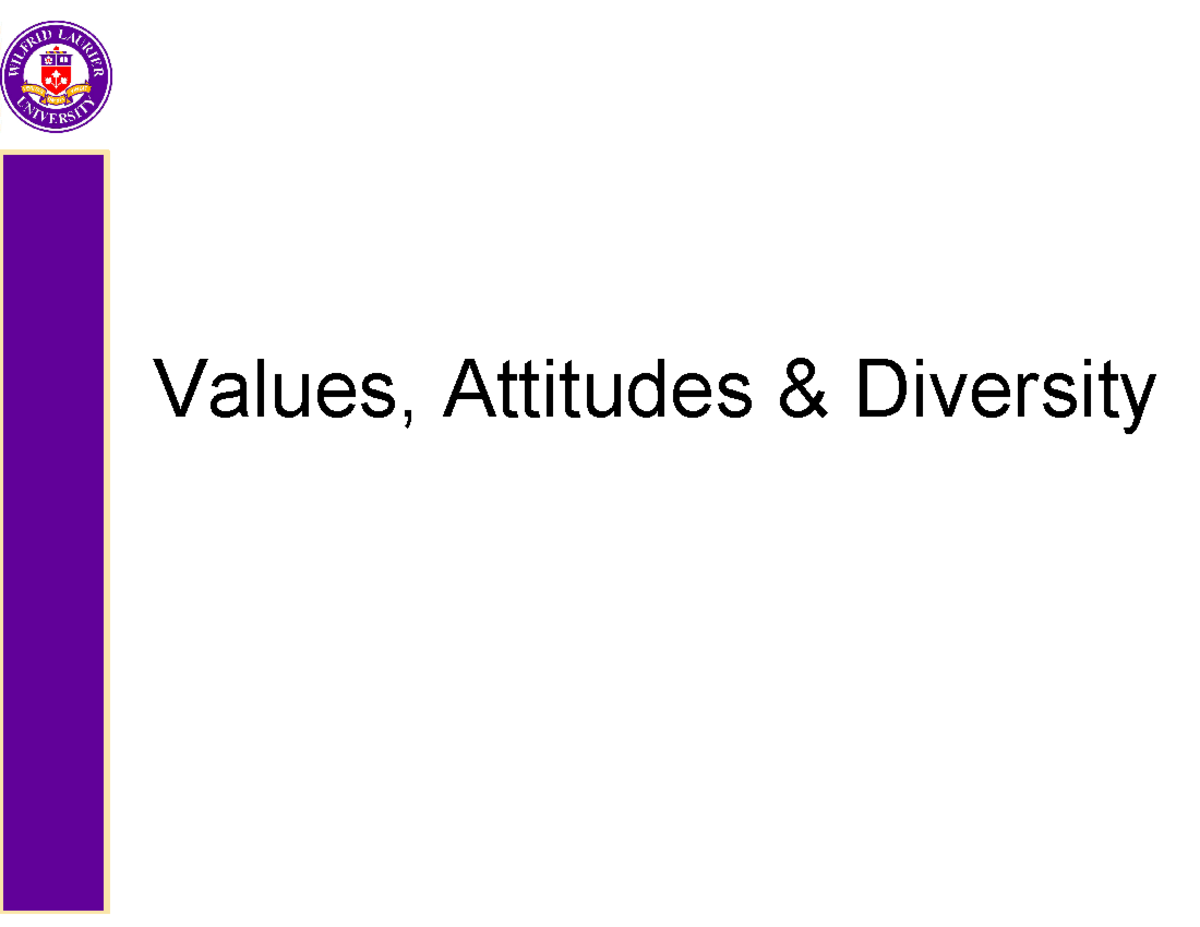 Week 3 - Values - these are the slides that the new ob professor uses ...