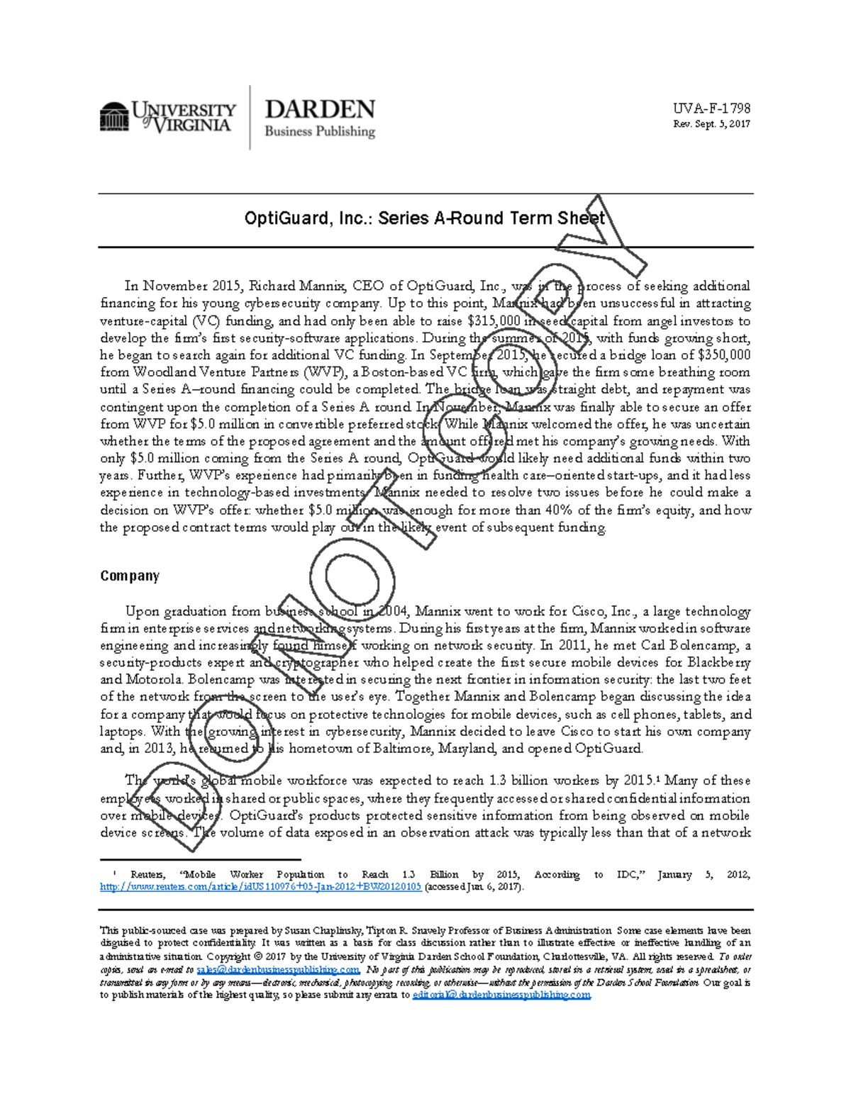 C3 Opti Guard Series A Term Sheet F-1798 INS - UVA-F- 1798 Rev. Sept. 5 ...