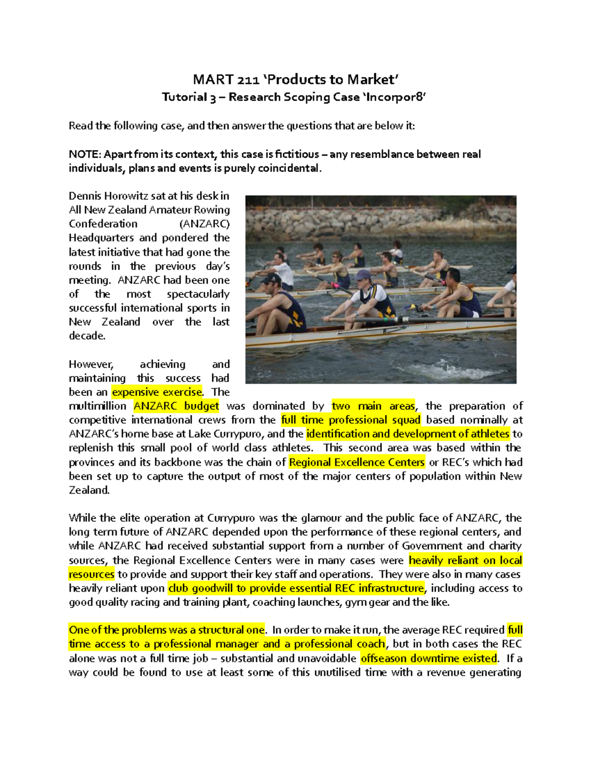 Tutorial 3 Practice case study - MART 211 ‘Products to Market’ Tutorial 3 – Research Scoping ...