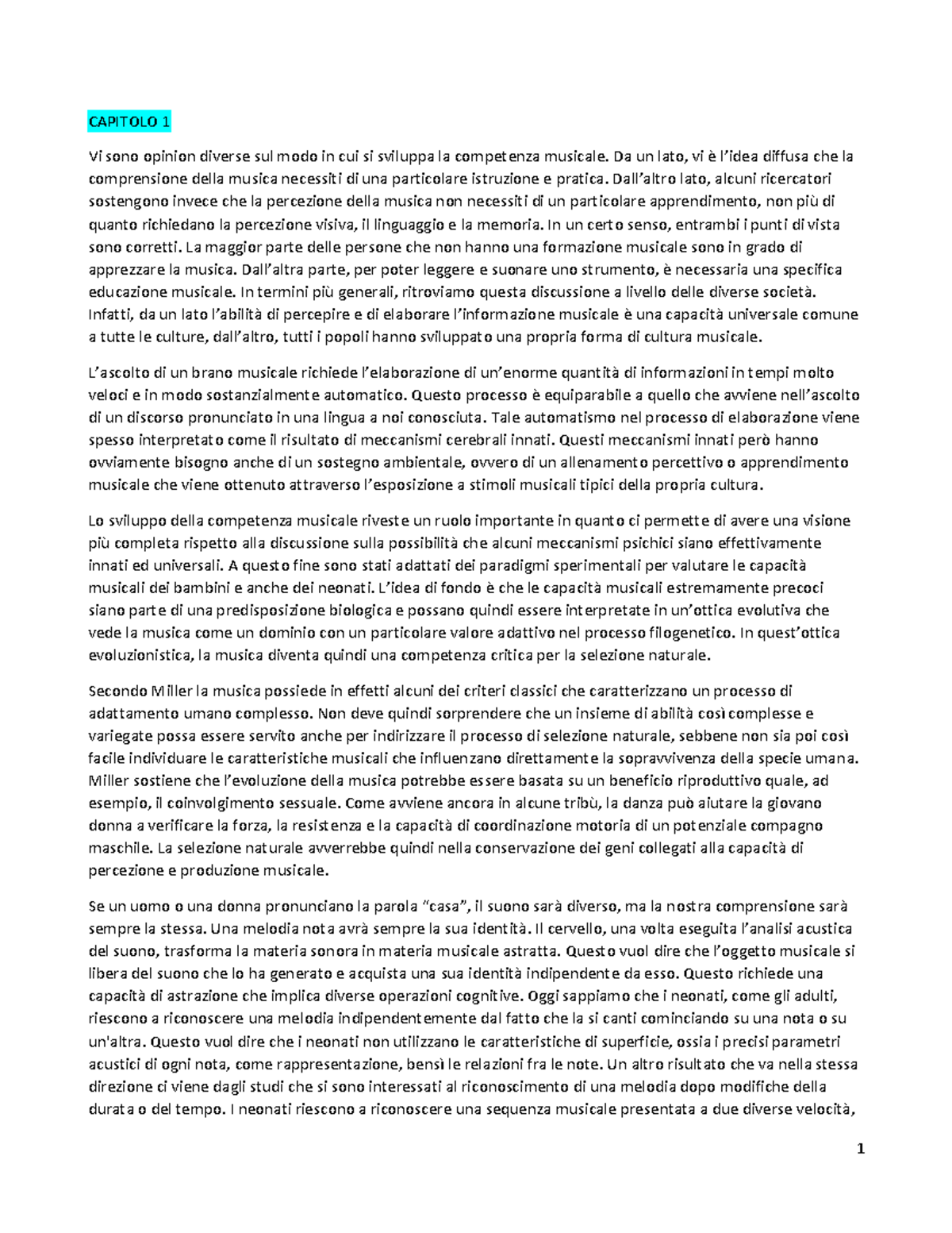 Riassunto Psicologia Della Musica - Warning: TT: undefined function: 32 Warning: TT: undefined ...