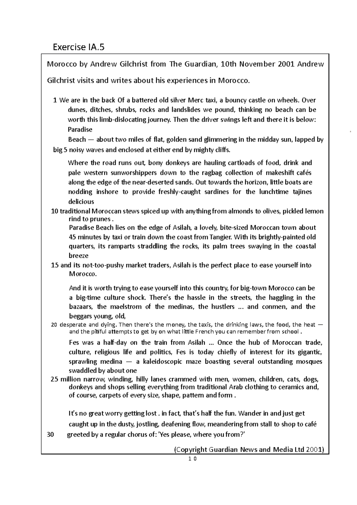 Morocco by Andrew Gilchrist - Exercise IA. Morocco by Andrew Gilchrist ...