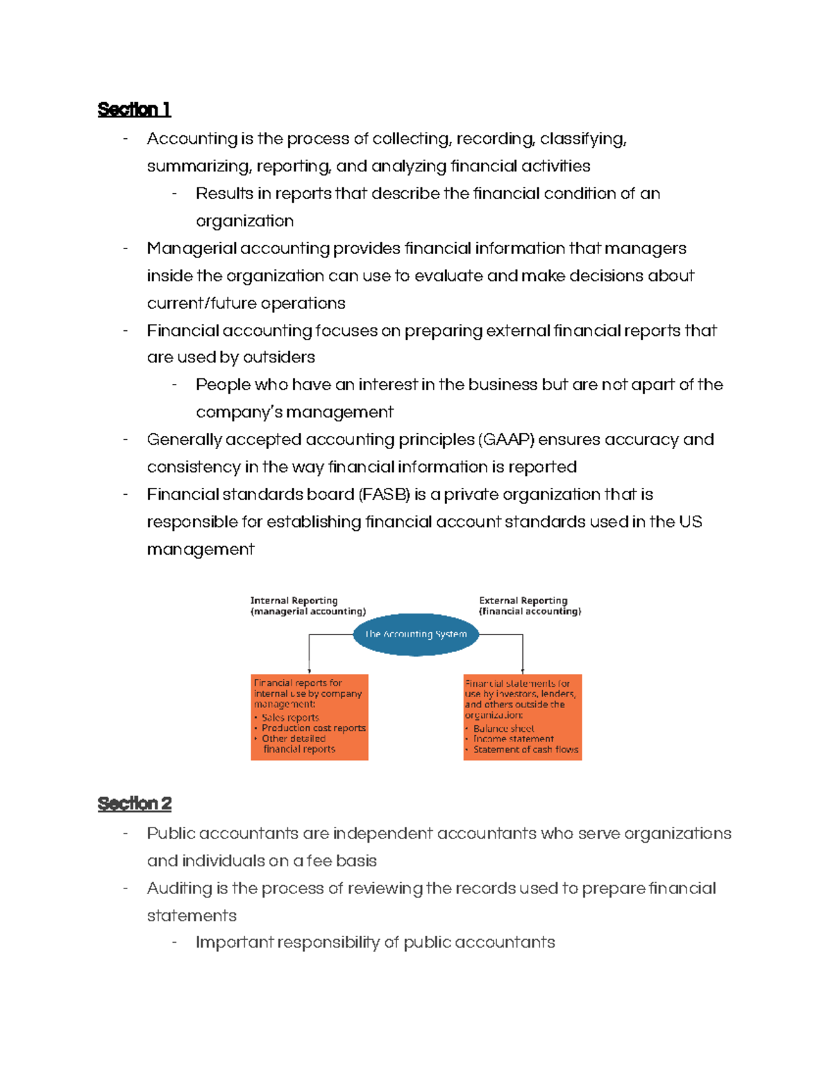 Chapter 14 - Section 1 Accounting is the process of collecting ...