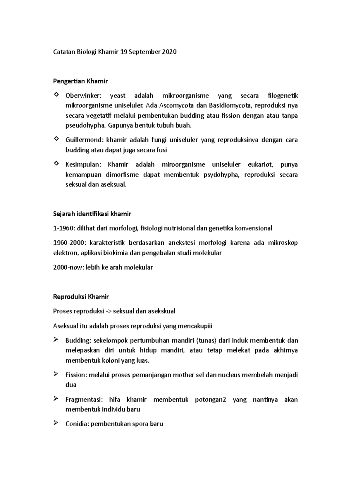 Morfologi Khamir - Catatan Biologi Khamir 19 September 2020 Pengertian ...