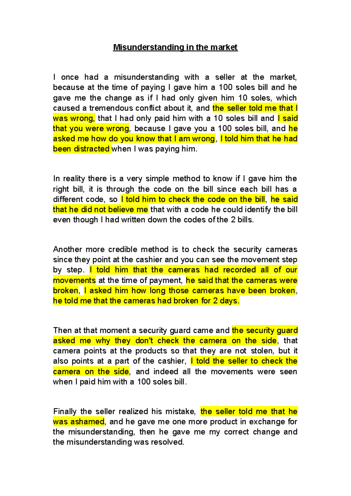 Misunderstanding in the market - In reality there is a very simple ...