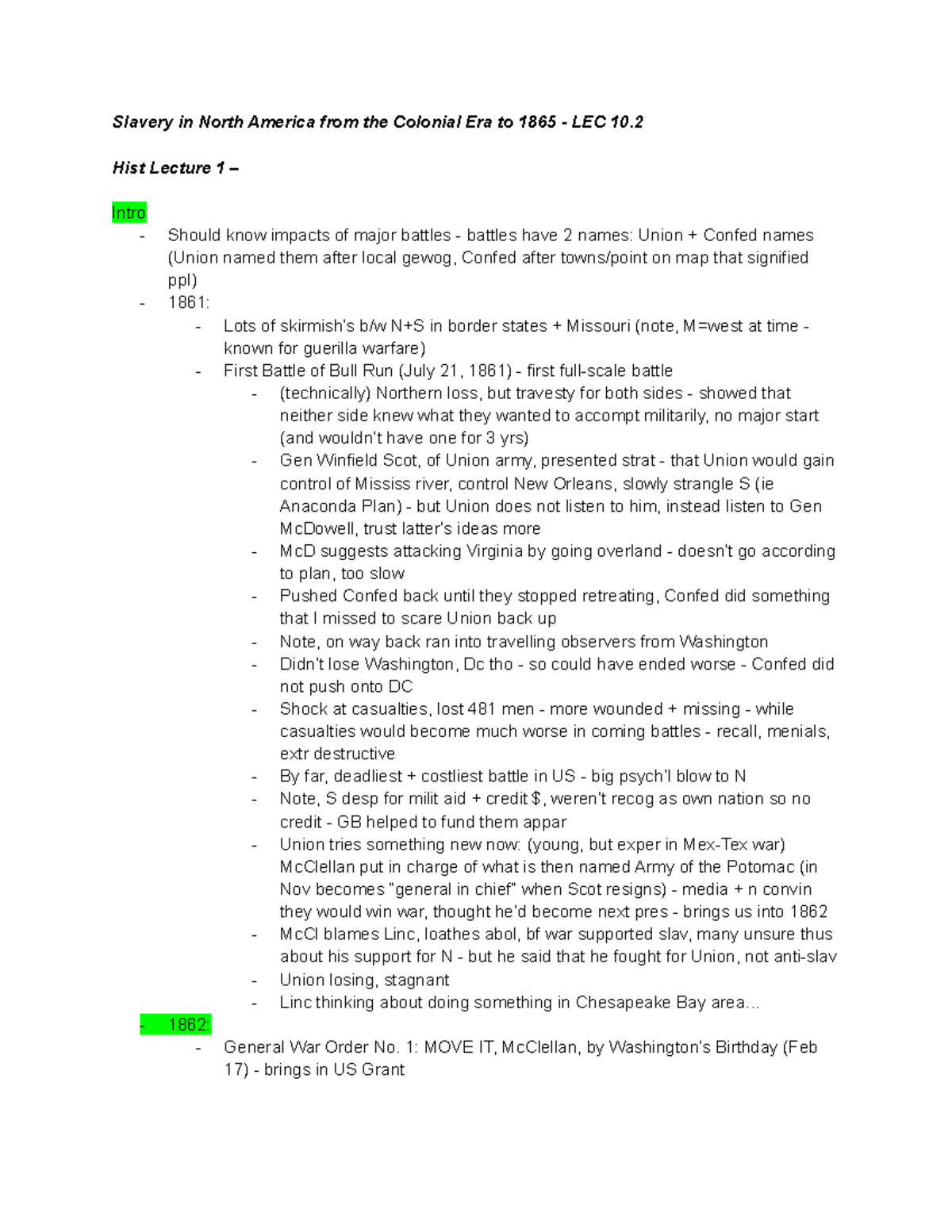 LEC 1 Hist - Slavery in North America from the Colonial Era to 1865 ...