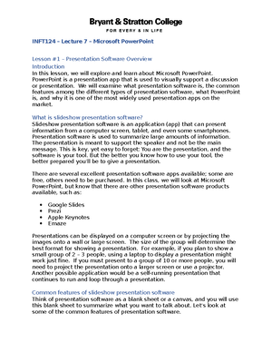 INFT124 - Week 4 Word Assessment - INFT124 – Computing Skills Week 4 ...