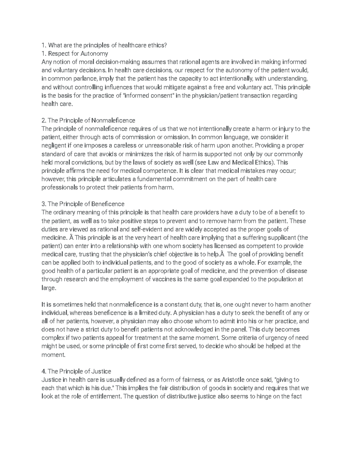 Principles of nursing ethics 35 - What are the principles of healthcare ...