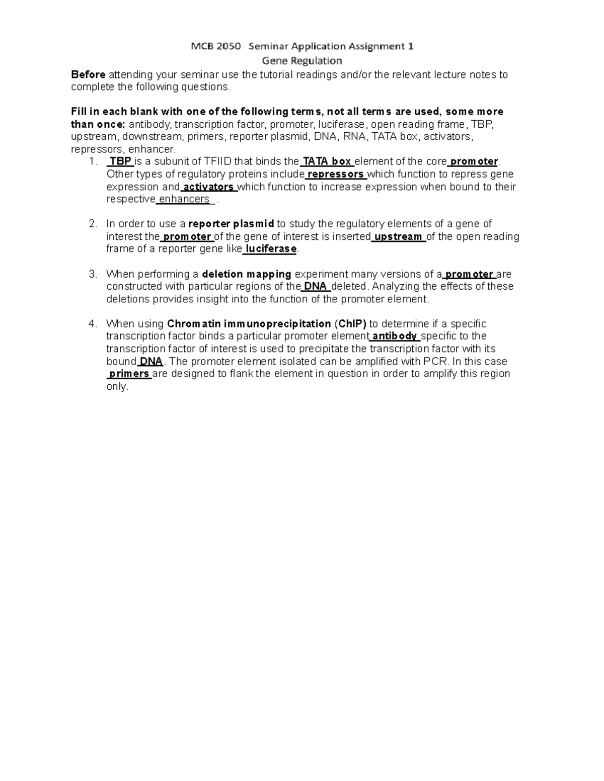 Seminar 1 word blanks complete - Before attending your seminar use the tutorial readings and/or ...