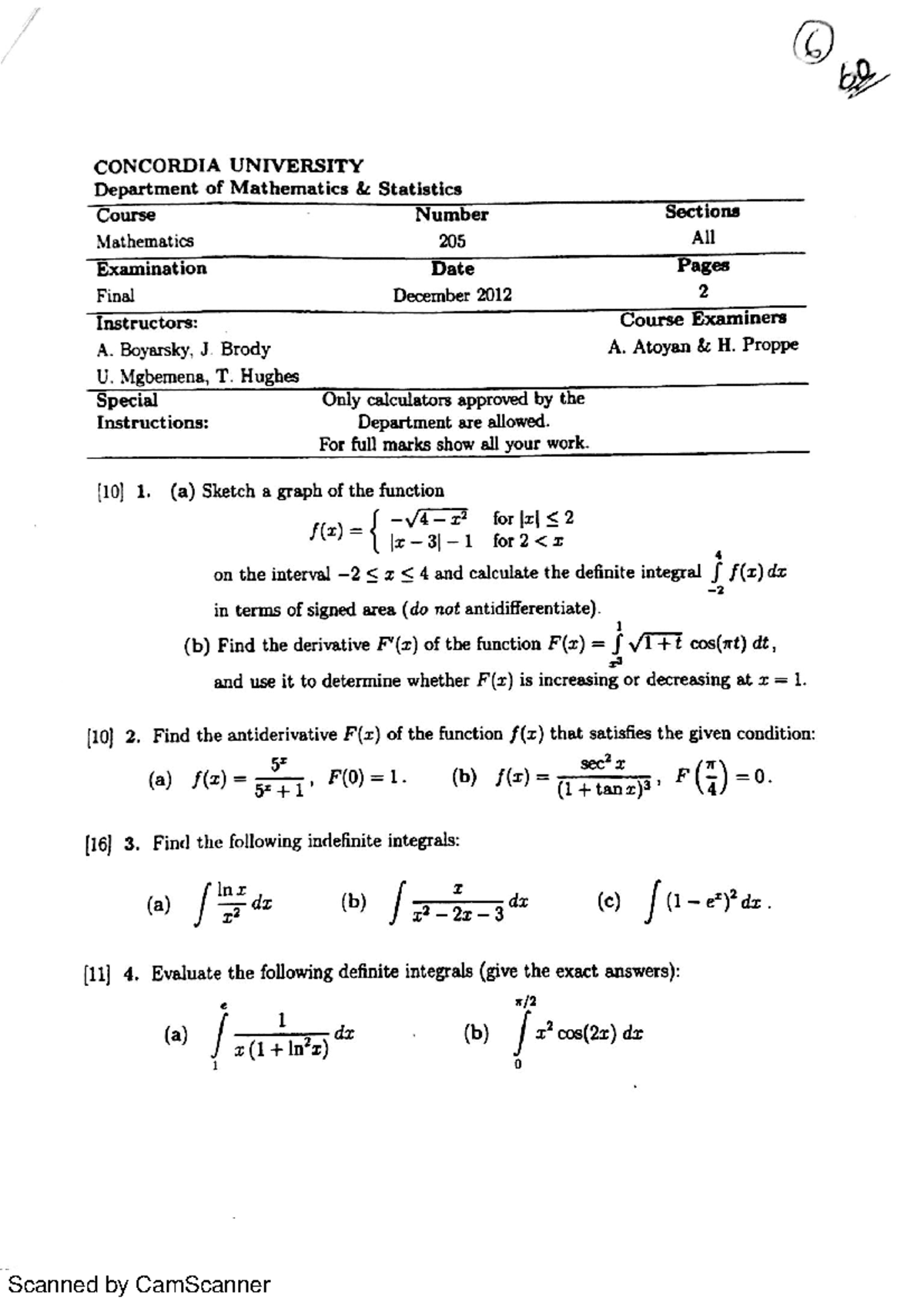 MATH 205 - Final (2012-F) - MATH 205 - Scanned by CamScanner Scanned by CamScanner - Studocu