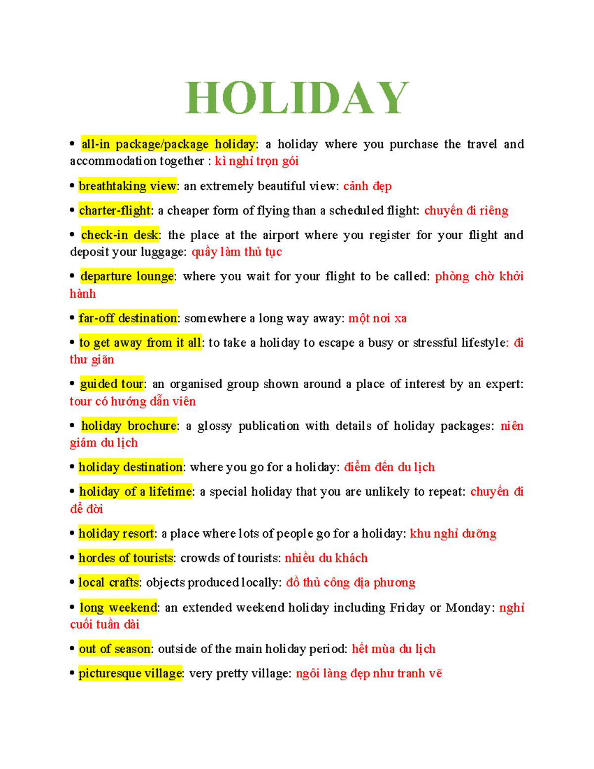 Holiday - HOLIDAY all-in package/package holiday: a holiday where you ...