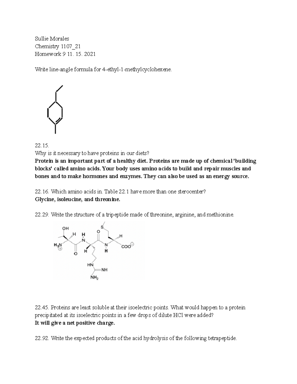 Chem #9-2 - sddksusudsu - Sullie Morales Chemistry 1107_ Homework 9 11 ...
