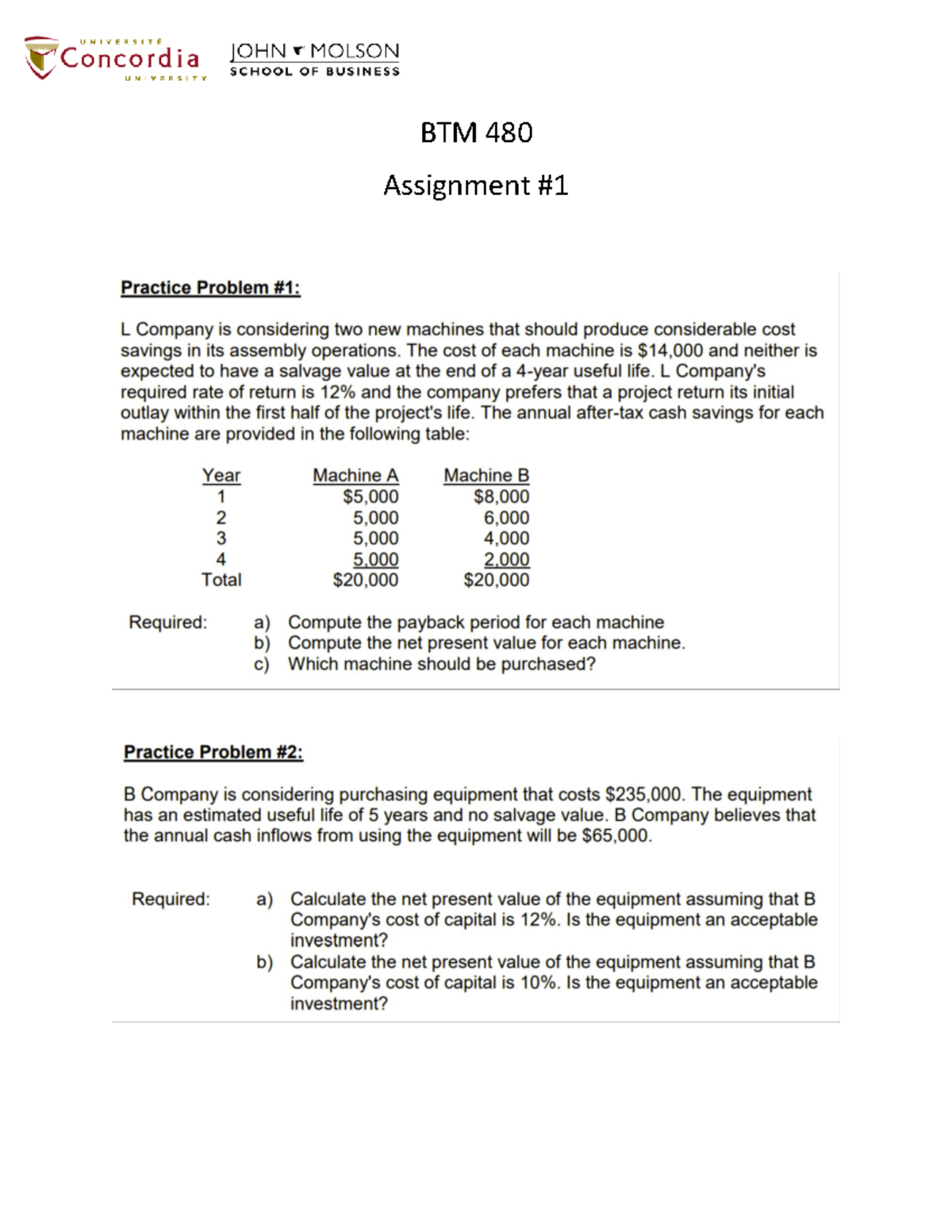 Assignment 1 - btm 480 - BTM Assignment # - Studocu
